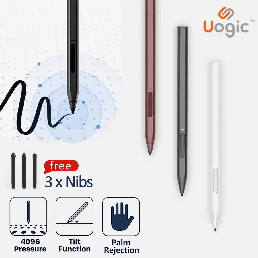 Uogic Stylus Pen Pencil For Surface Pro 8 3/4/5/6/7 X Microsoft Surface ...