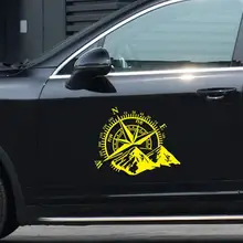 3D Car Sticker decorative 4x4 Compass Rose Navigate Mountain Offroad ...