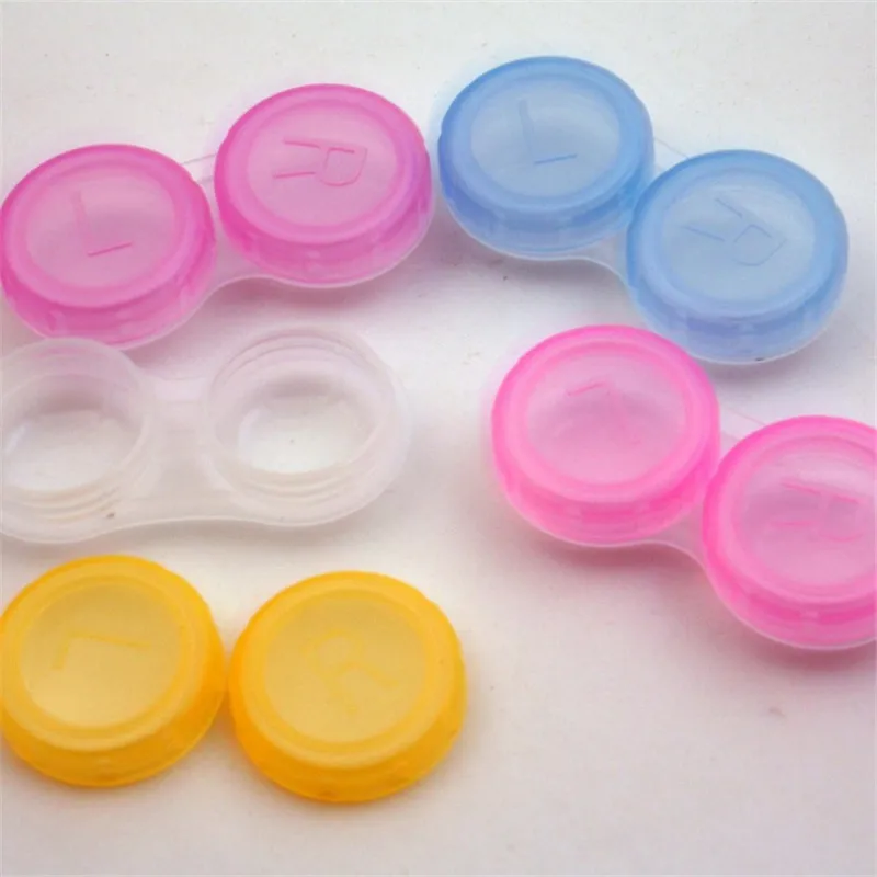 5Pcs/lot Colored Contact Lenses Case L+R Contact Lens Case for Eyes ...
