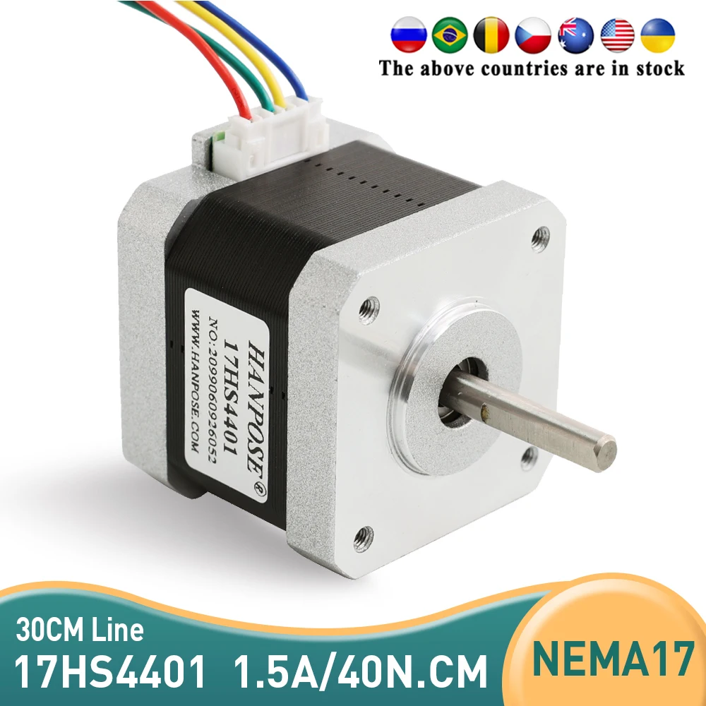 1PCS-Nema17-Stepper-Motor-4-lead-1-5A-40N-CM-17HS4401-42BYGH-For-3D ...