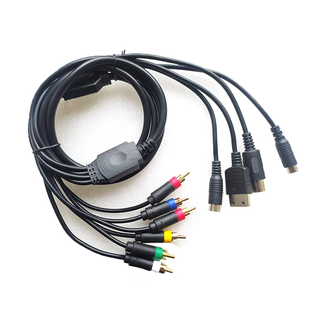 4 In1 Rgbs/rgb Cable Replacement Color Monitor Component Cable For Sega ...