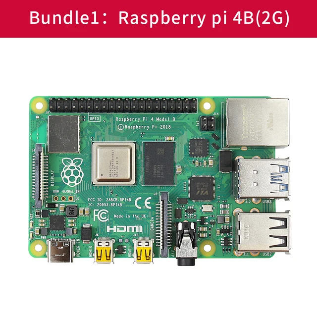 Kit de Raspberry Pi 4, placa RAM de 2GB, 4GB y 8GB, cámara de 5MP, caja ...