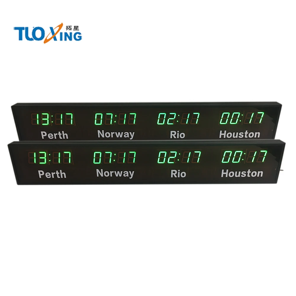 GPS-WIFI-Calibration-time-world-zone-clock-led-clock-wall-clock-green ...