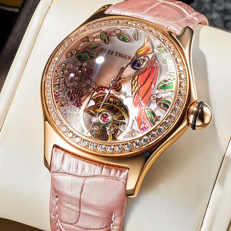 Reef Tiger/RT Womens Luxury Fashion Watches Diamond Automatic ...
