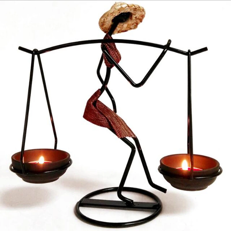 Girl Carrying Candle Holder Table Ornaments Dishes Stand Snack Fruit ...