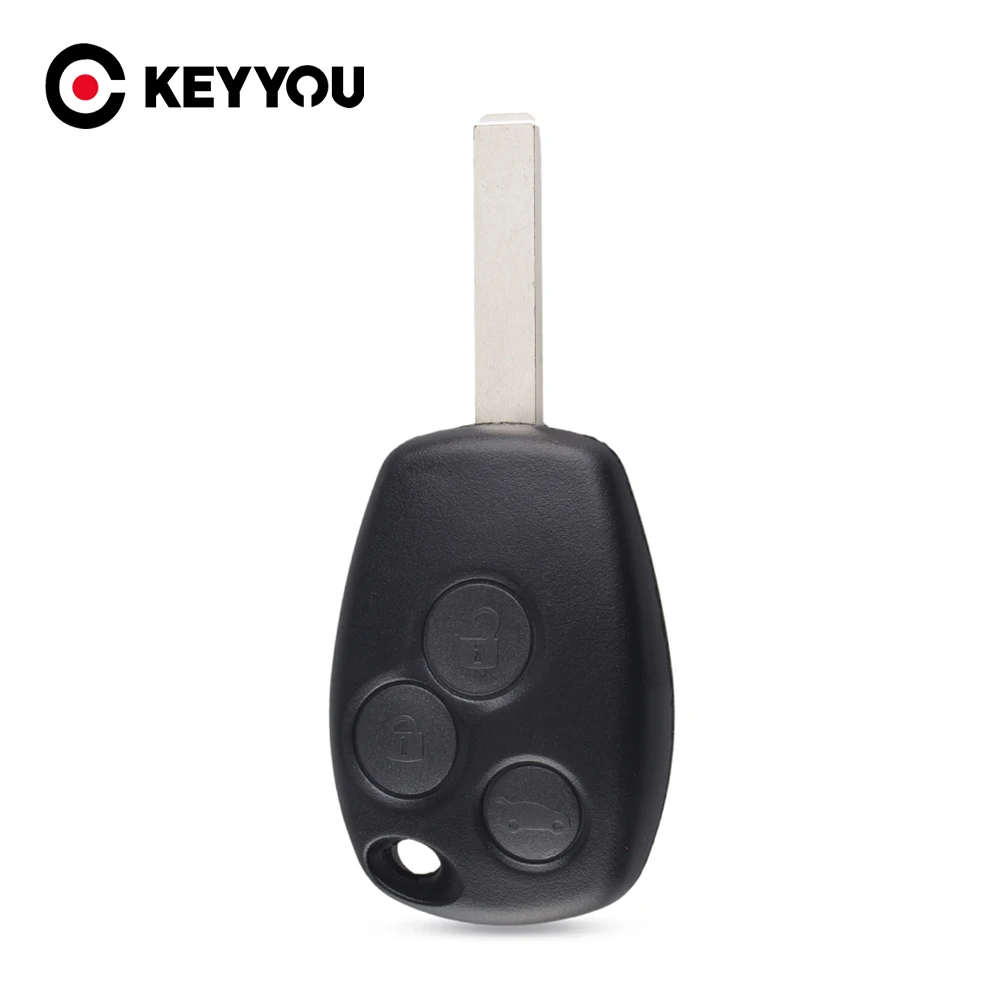 KEYYOU New Replacement 3 Buttons Remote Key Shell Case For Renault Clio ...