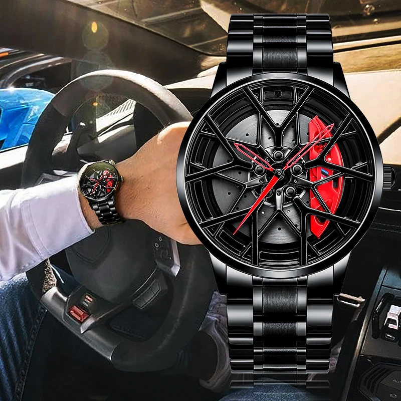 NEKTOM Mens Luxury Watches Sports Car Watches Waterproof Sport Rim Hub ...