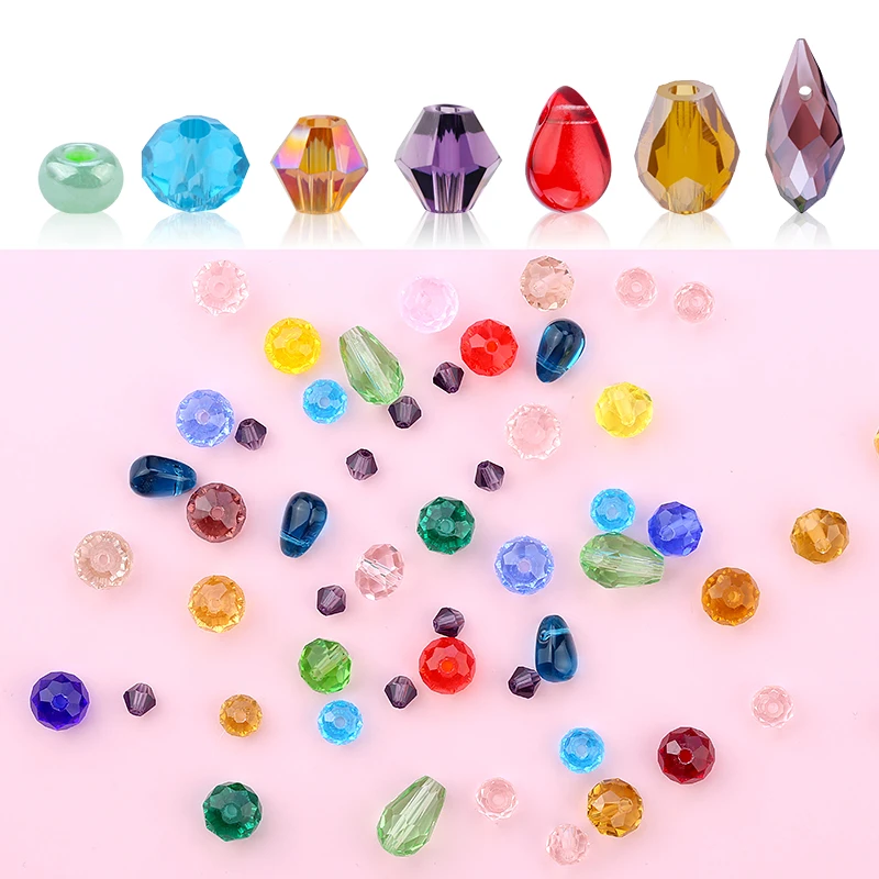 Multi color Glass Beads crystal charms for Jewelry accessories ...