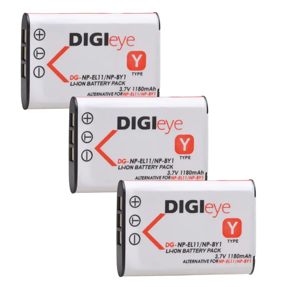 1180mAh EN-EL11 Battery for NP-BY1 EN-EL11 LI-60B and Sony Action Cam ...