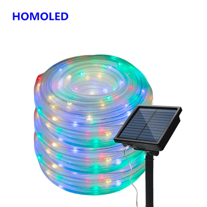 Outdoor LED Solar String Lights Waterproof Hose Garland for Xmas Party ...