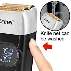KM-2026 - Kemei Rasoirs À Feuille Électrique Sans Fil Rasoir Alternatif ...