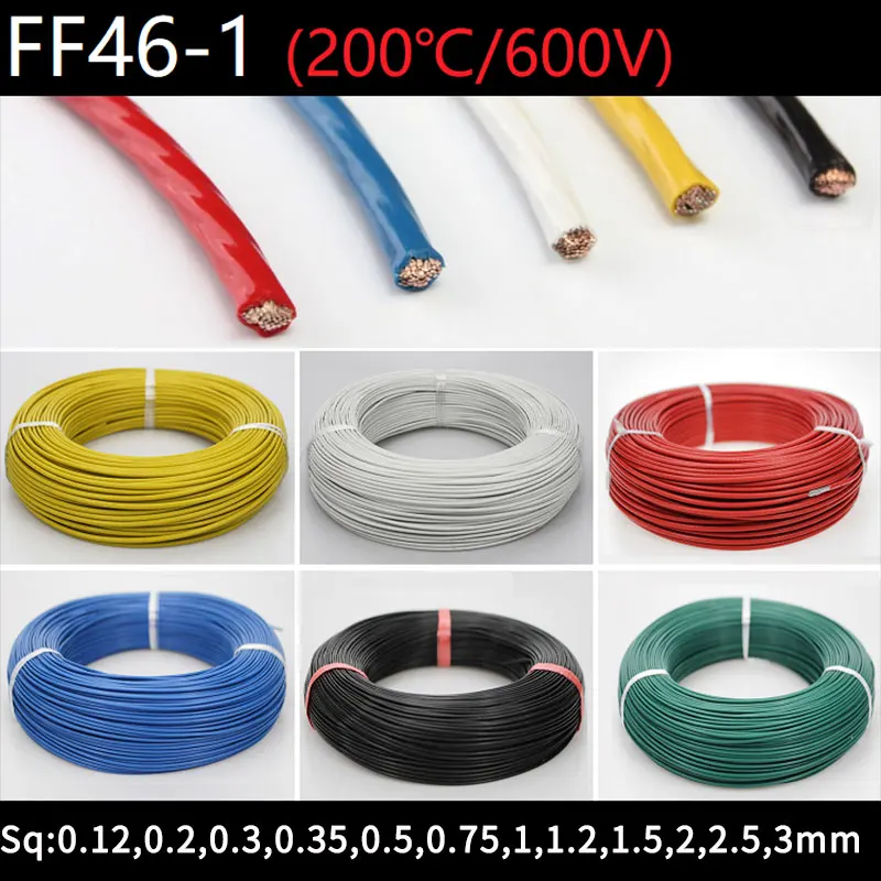 1meter Fep Wire 0.12 - 6 Mm Ff46-1 Cable For Vehicle Detector Ground Induction - Electrical ...