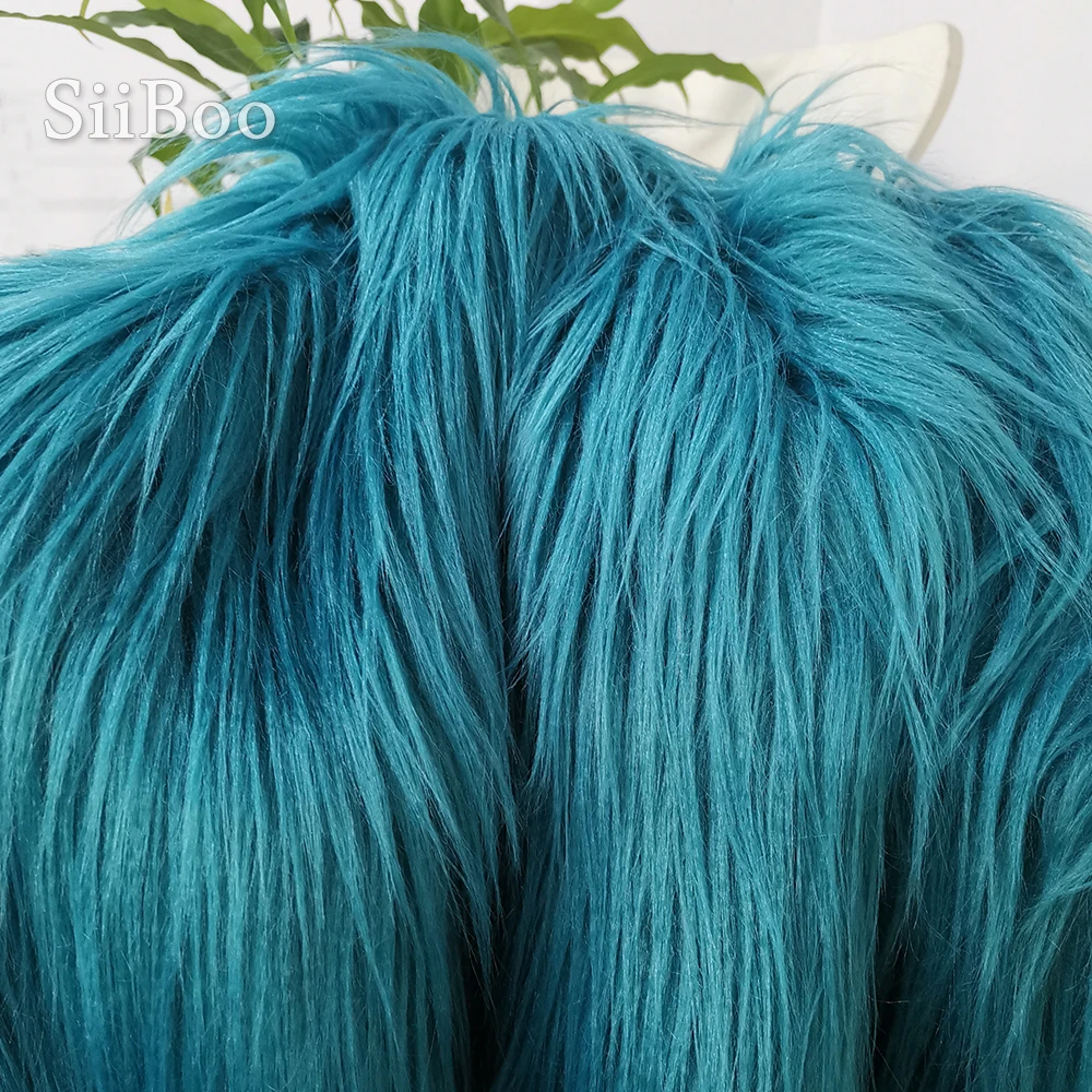 Solid Blue Pink Red White Black Color 7cm Long Pile Fluffy Fake Goat ...