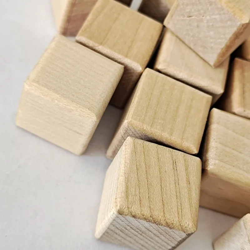 Cubos de madera para manualidades, 50 piezas, 2cm, bloques de fotos DIY ...