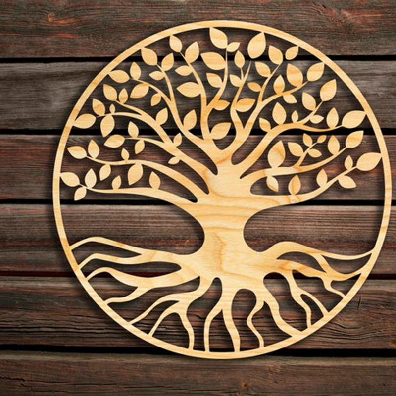 5pcs Tree of Life wall decor from natural wood Unfinished Blank Tree of ...