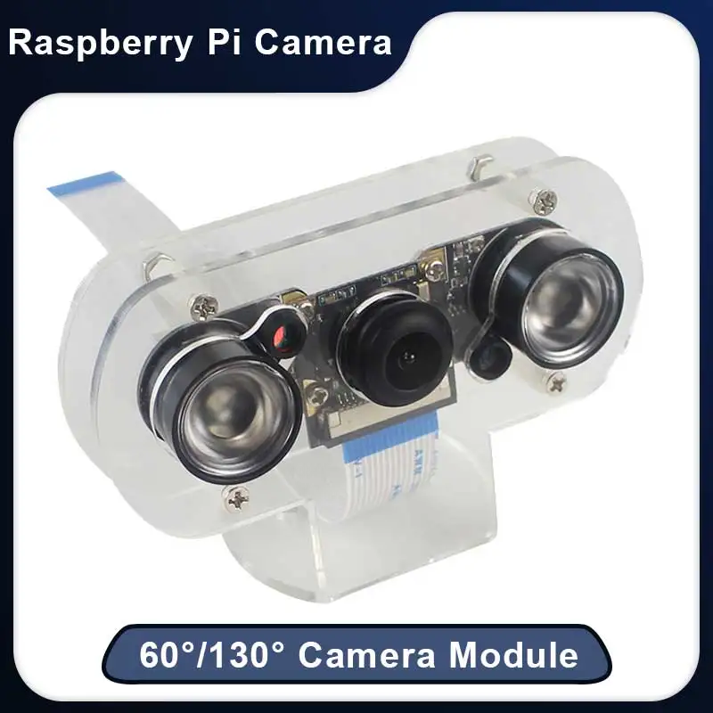 5MP Raspberry Pi 4 Camera Night Vision 60° 130° Focus Adjustable Camera ...