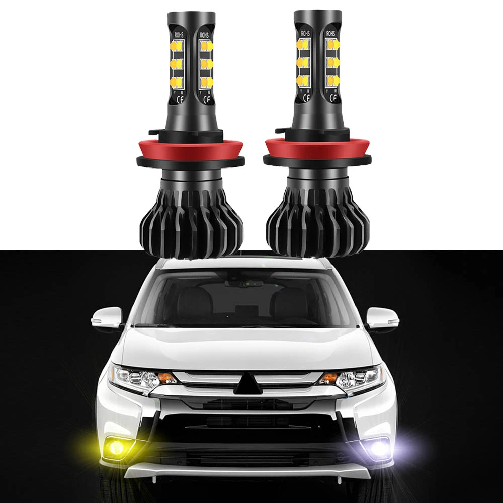2Pcs LED Switchback Fog Lamp For Mitsubishi Outlander 2006 2015 2016 ...