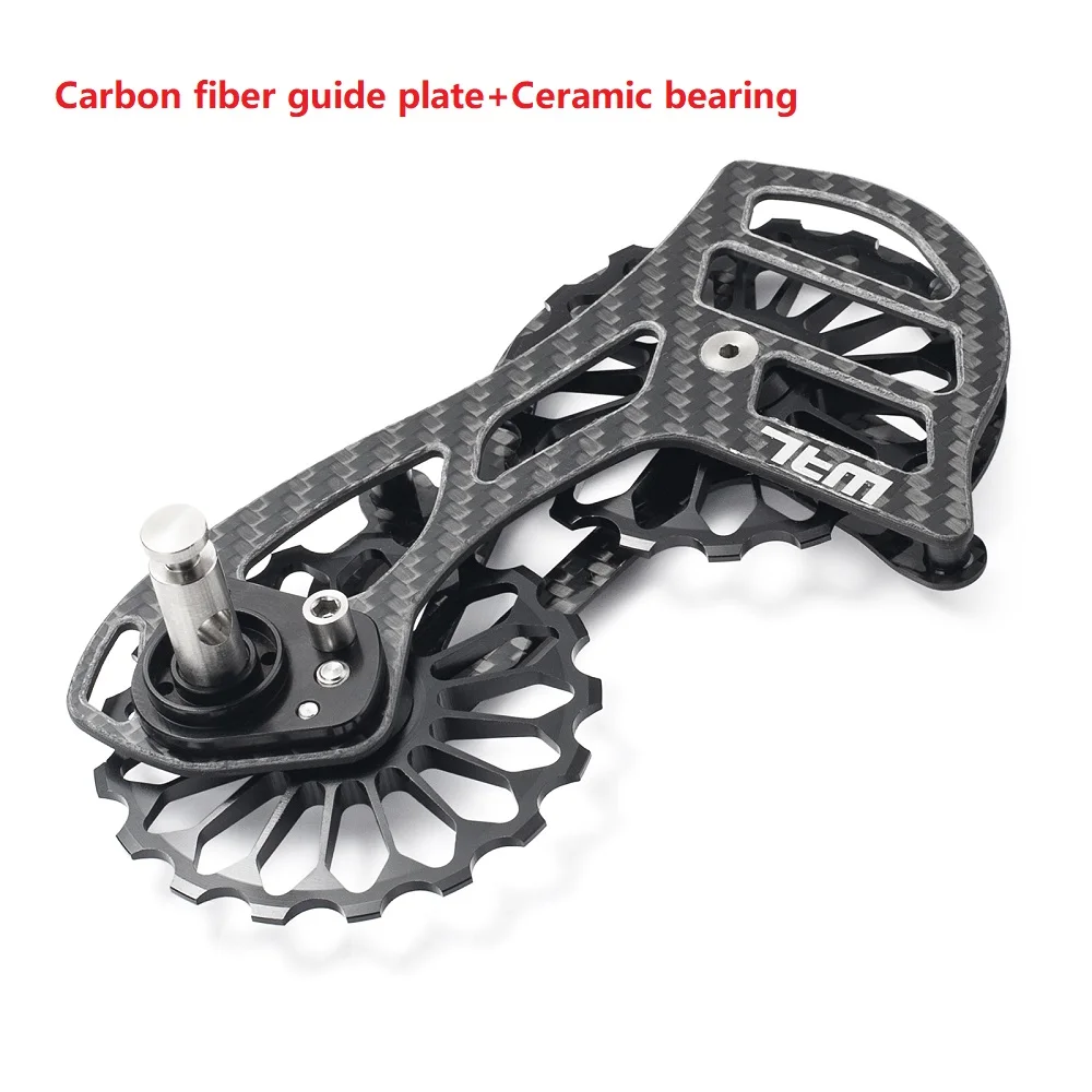 Bicycle-Carbon-Fiber-Ceramic-Rear-Derailleur-17T-Pulley-Guide-Wheel-for ...