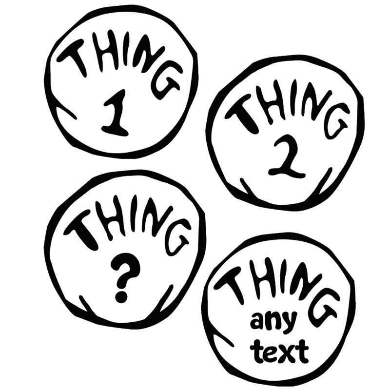 Thing 1 2 3 Custom Cat In The Hat Dr Seuss Iron On Heat Transfers Diy ...