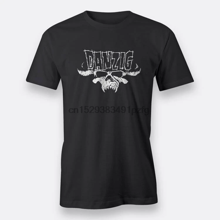 Danzig 80s heavy metal banda preto masculino camiseta algodão S XXXL ...