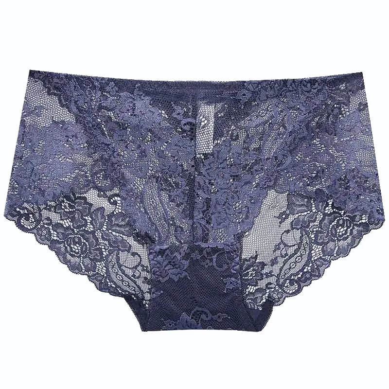 DANJIU Frauen Sexy Hohl Spitze Unterwäsche Hohe Elastizität Atmungs Transparente Höschen Blumen ...