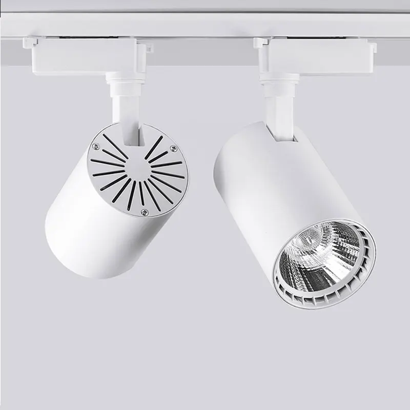 1pcs LED Track Light 10W 20W 30W COB Rail Spotlights Lamp Leds Tracking ...