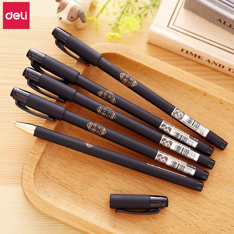 Deli 36pcs Chinese Style Gel ink Pen 0.5mm Simple Student Writing Black ...