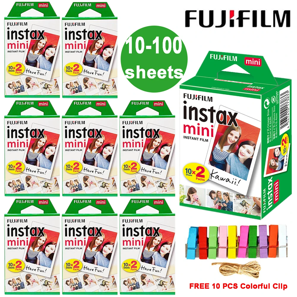Fuji Fujifilm Instax Mini 9 Film White Edge Photo Paper Films For ...