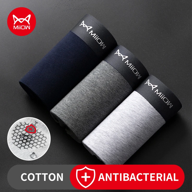 MiiOW Organic Cotton Men Underwear Boxer Shorts Breathable ...
