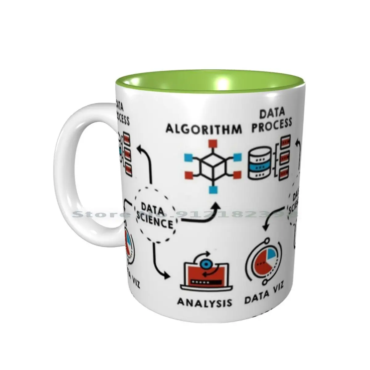 Data Science Designs Ceramic Mugs - Mon Science