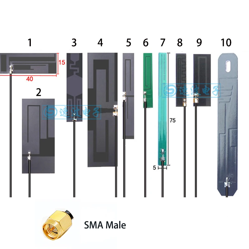 Lte 4g Fpc Pcb Antenna Gsm 2g 3g Gprs Wcdma Nb-iot Internal Patch Antenna Sma Male Interface Rg1 ...