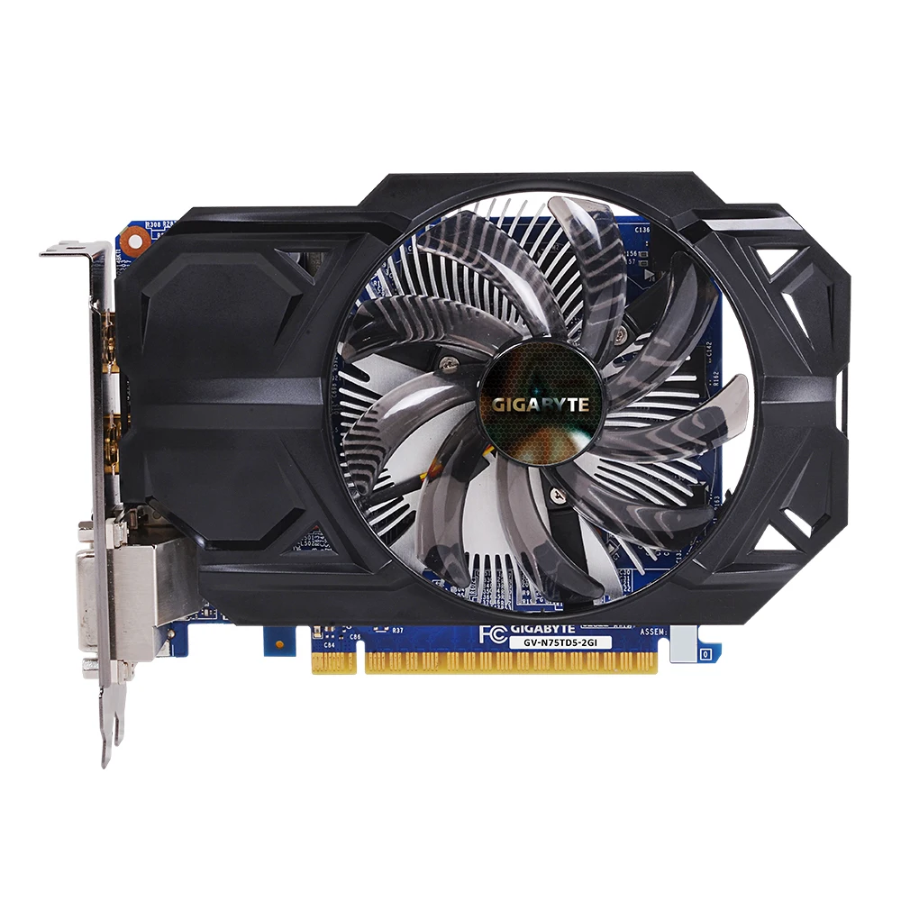 Used Gigabyte graphics card GV-N75TD5-2GI uses NVIDIA GeForce GTX 750 ...