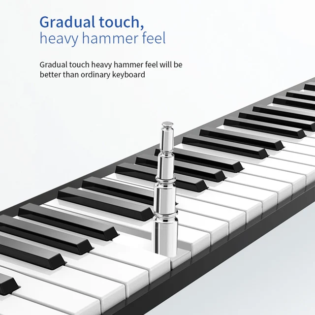 88 Keys Keyboard Piano Portable Digital Piano with LCD Display Built-in ...