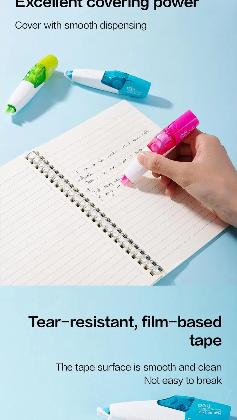 CORRECTEUR,White--bande correctrice rechargeable, avec stylo ...