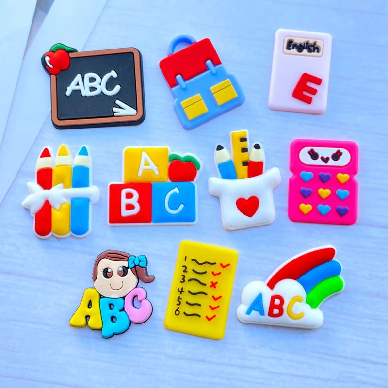 10/20pcs Cute Mini Cartoon Stationery Series PVC Flexible Glue Flat ...