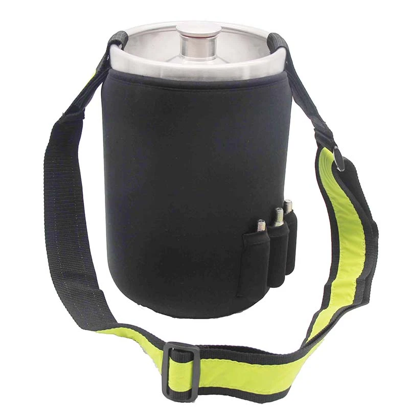5l Mini Keg Insulated Jacket With Shoulder Belt Homebrew Portable Mini ...