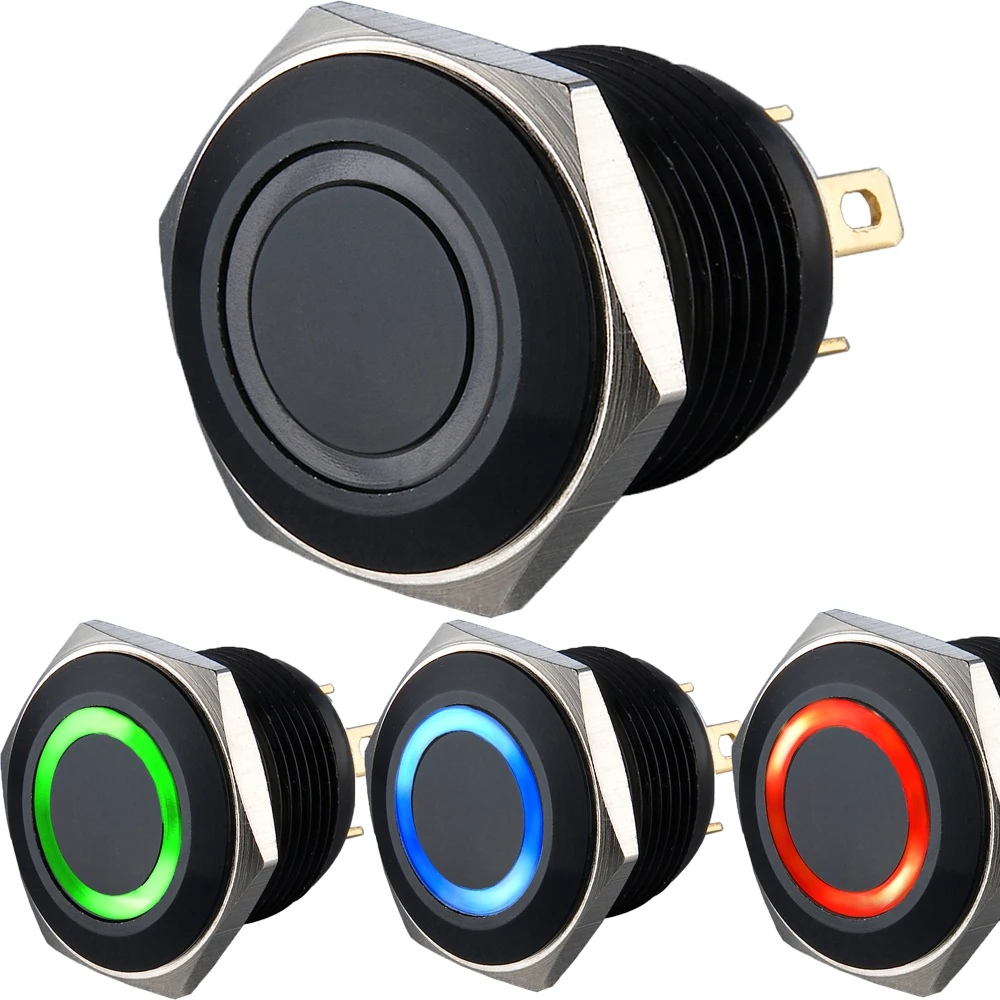 16mm-Black-RGB-Color-Ring-Illuminated-Push-Button-Switch-Common-Anode ...