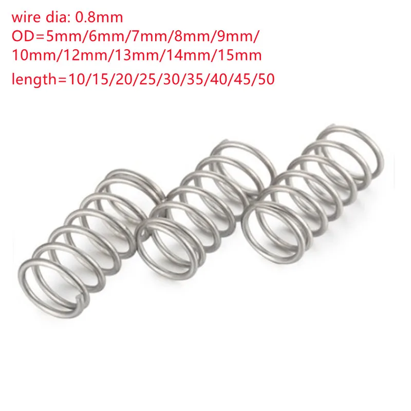 10-20pcs-lot-0-8mm-Stainless-Steel-Micro-Small-Compression-spring-OD-5 ...