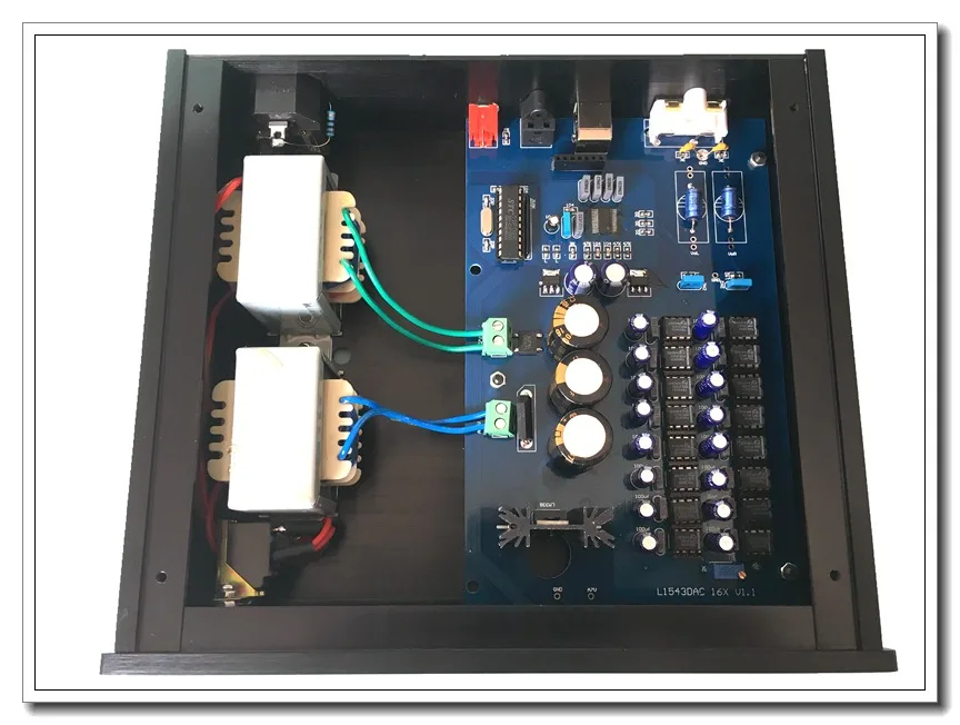 L1543DAC Finished 16X Parallel TDA1543 HiFi Audio DAC Decoder PCM2706 ...