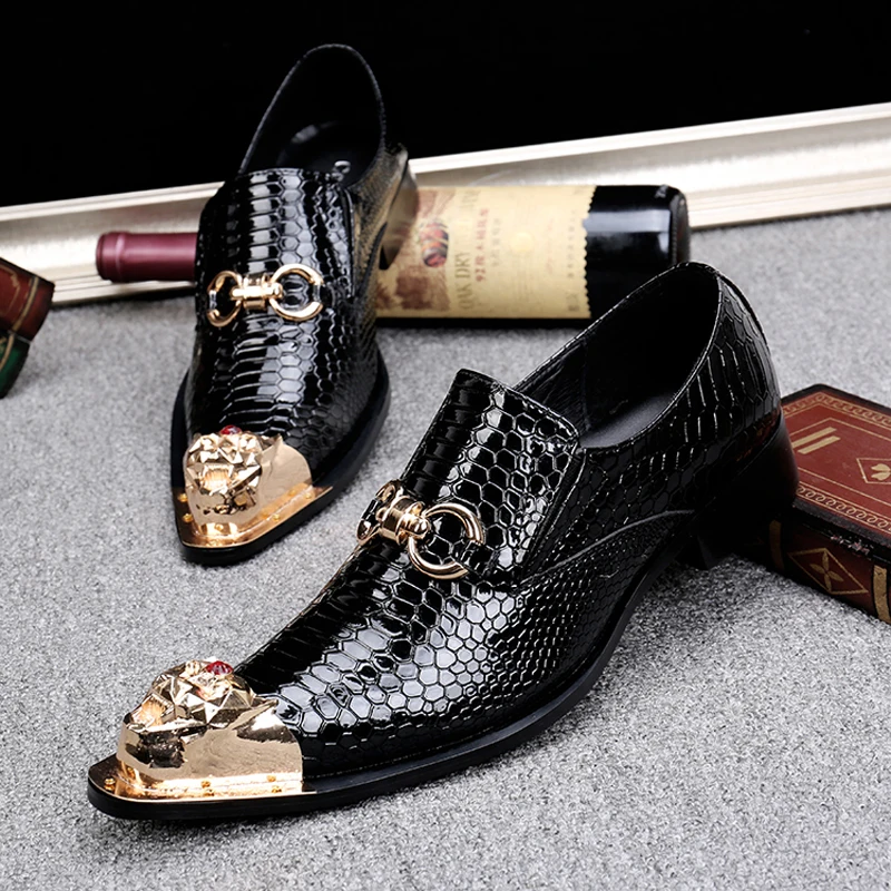 Summer-Business-Dress-Men-s-shoes-Black-Snake-Embossed-Genuine-Leather ...