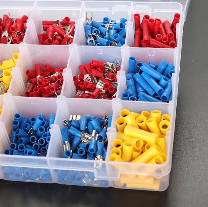 1200PCS Wire Connector Insulated Terminals Assorted 10 Kinds Copper ...