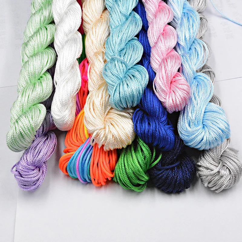 New 30 Colors 1.0mm 22m Nylon Cord Thread Chinese Knot Macrame Rattai ...