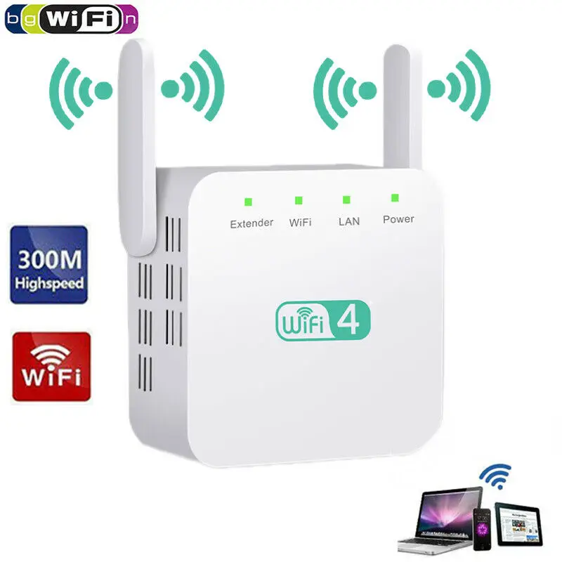 300Mbps Wireless WiFi Repeater/Extender/AP/2.4G WI FI Signal Amplifier ...