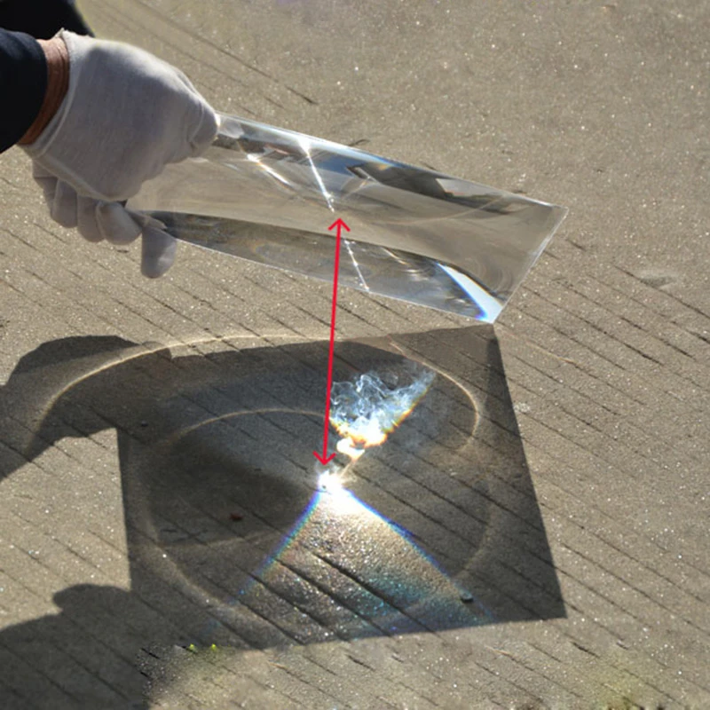 Large 400x300mm Optical PMMA Plastic Solar Fresnel Lens Focal Length ...