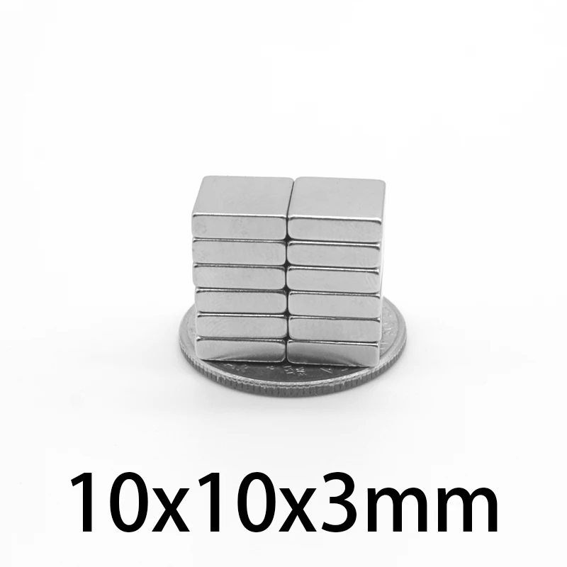 10-200-pcs-10x10x3-mm-Quadrate-Super-Powerful-Magnets-10x10mm-Neodymium ...