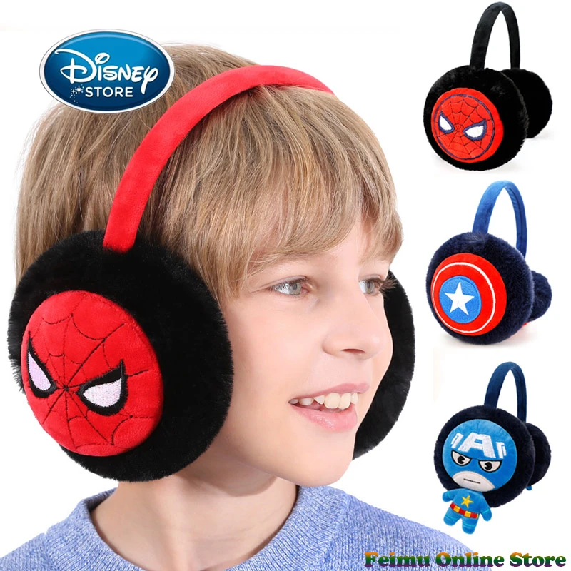 Disney Marvel Earmuffs Boy Girl Winter Warm Plush Earmuffs Cartoon ...
