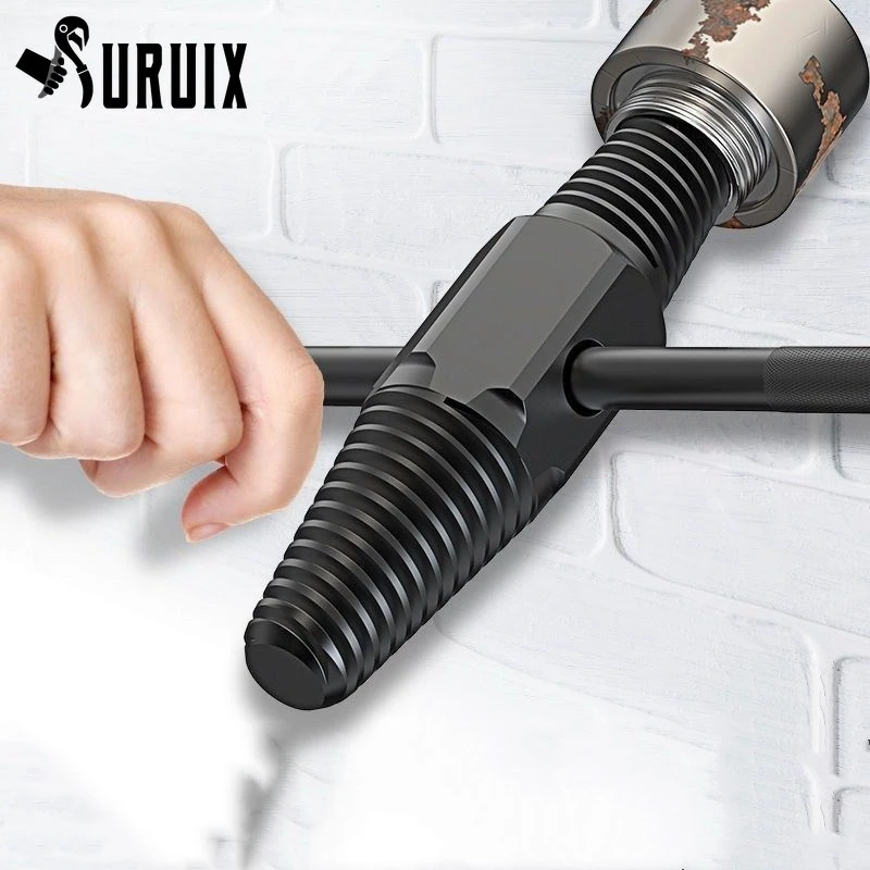 4" 6" Double head Tap Faucet Valve Screw Extractor Set Faucet Triangle ...