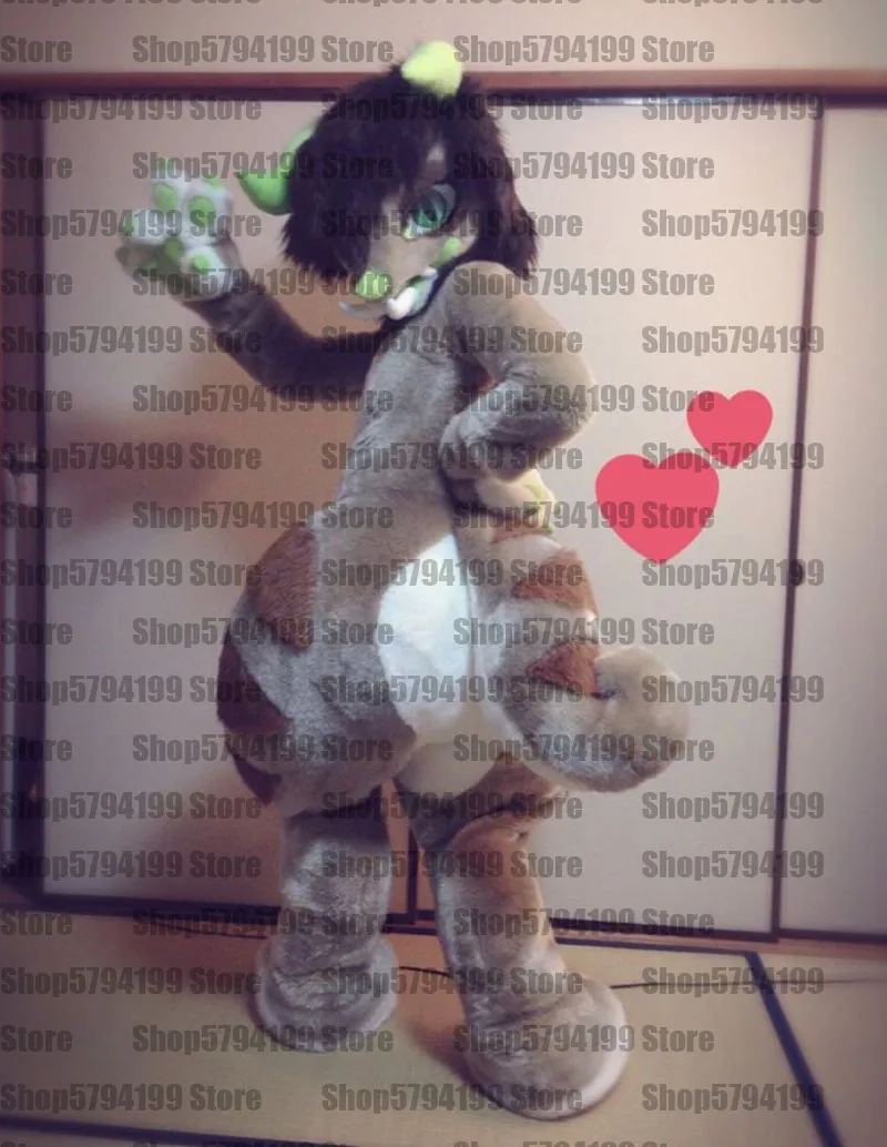 Customised #m4 Grey Fox Husky Dog Furry Fursuit Suit Mascot Costume ...