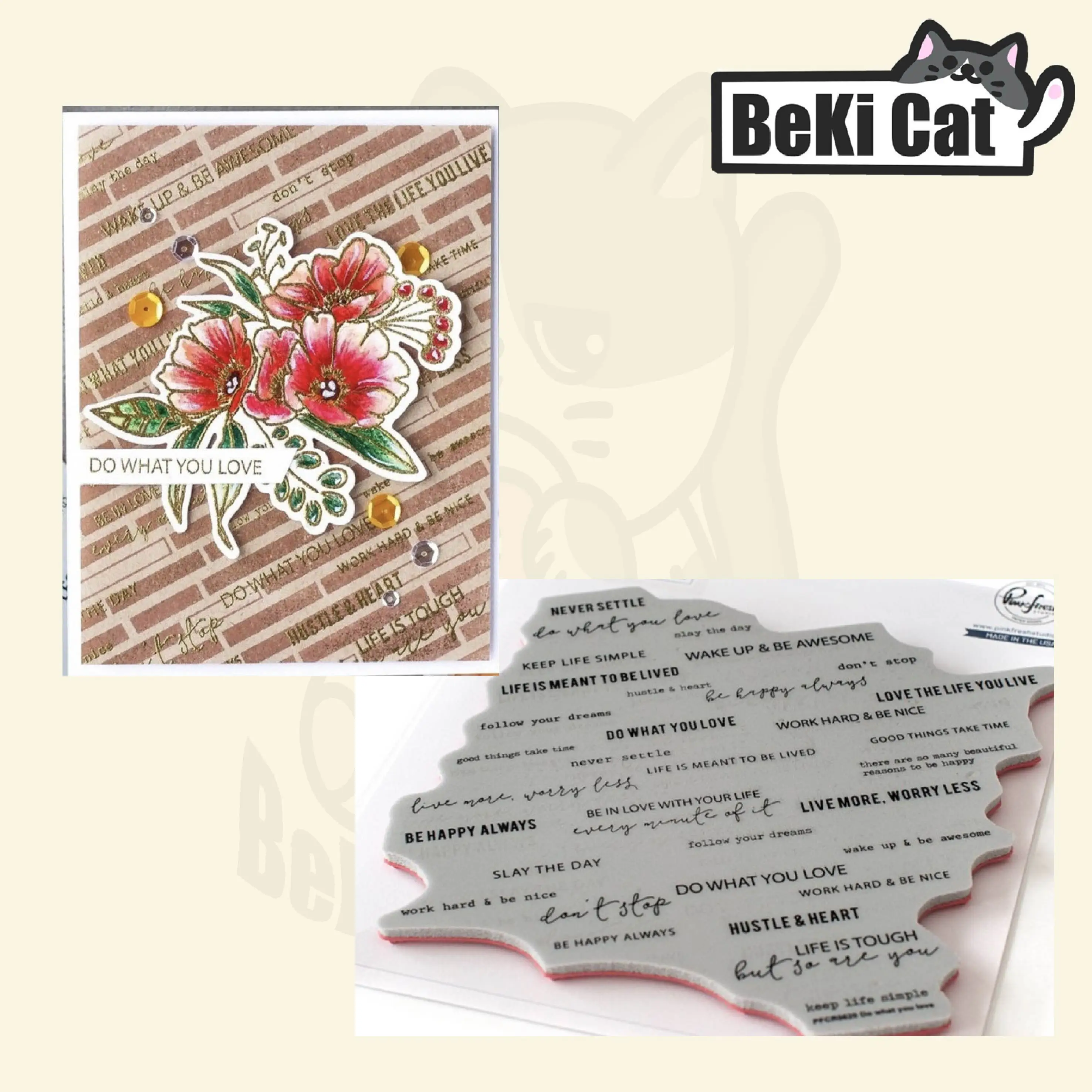 Word Background Clear Stamps For Diy Scrapbooking/card Making Fun ...