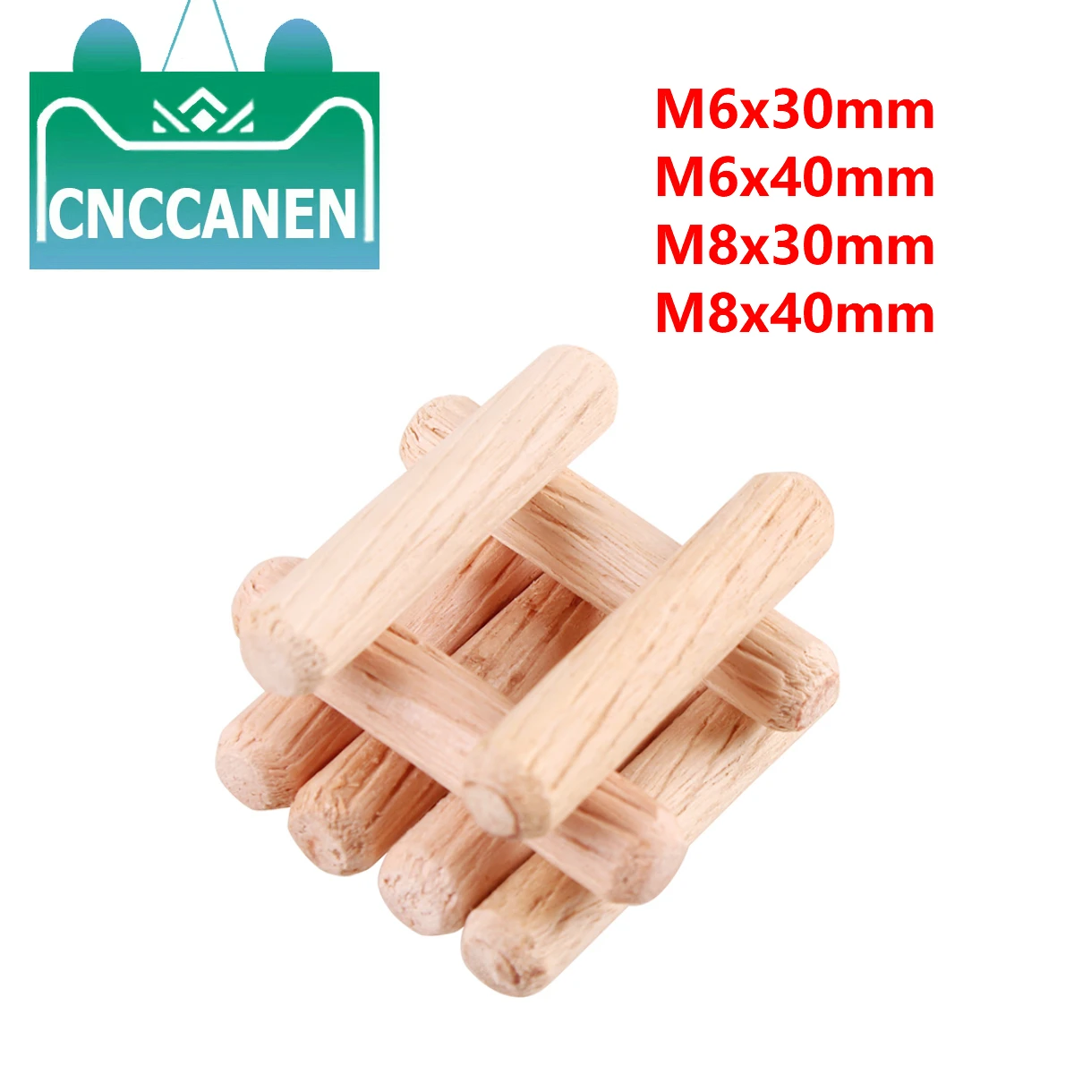 M6x30mm/40mm M8x30mm/40mm Wooden Dowel Cabinet Drawer Round Fluted Wood ...